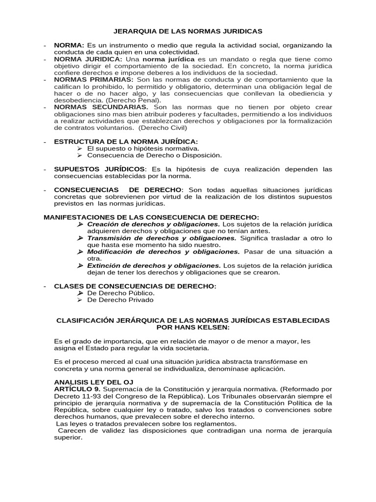 3. Jerarquía de las normas jurídicas | PDF | Constitución | Violación