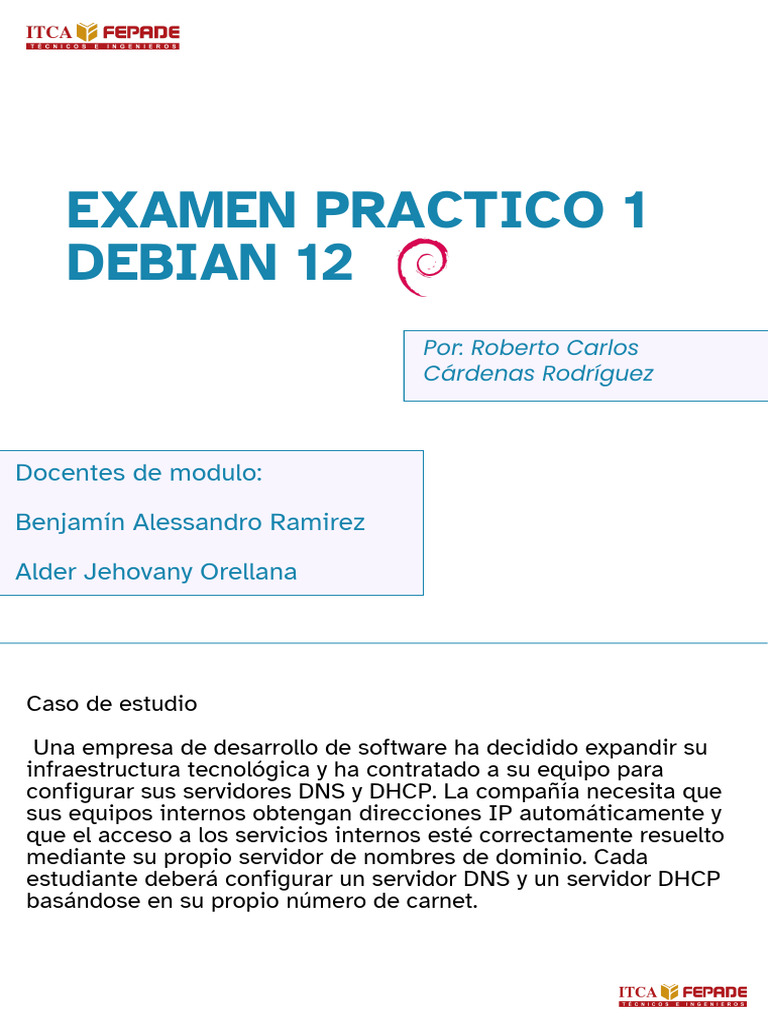 Configuración de Servidores DNS y DHCP en Debian 12 | PDF | sistema de ...