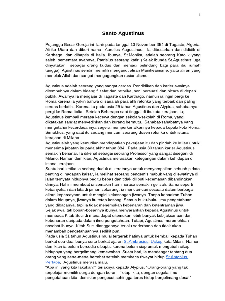 Santo Agustinus | PDF