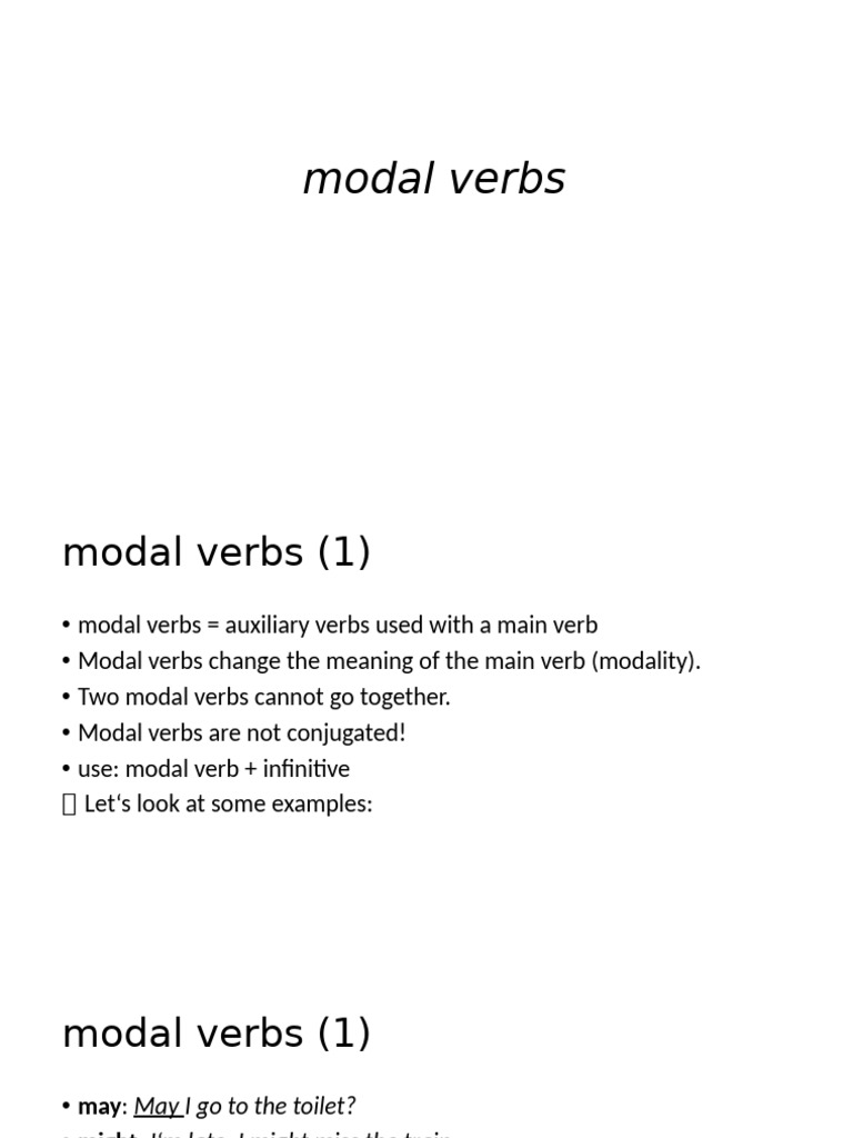 Basics 10 - Modal Verbs | PDF