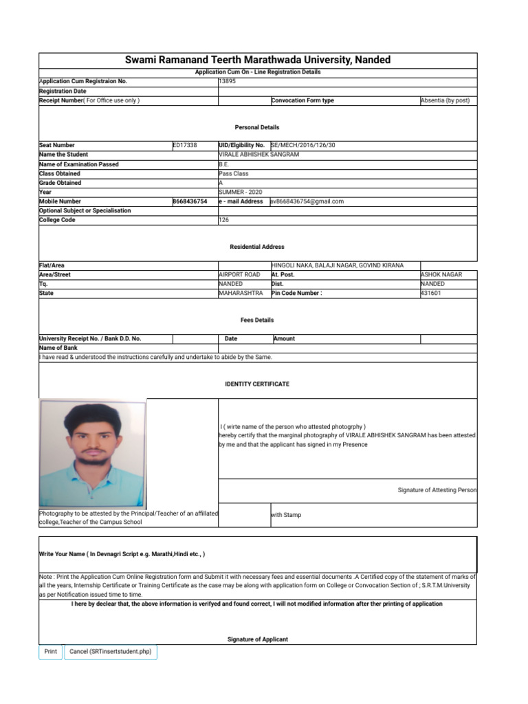 SRTMUN Convocation Form 2025 Details | PDF