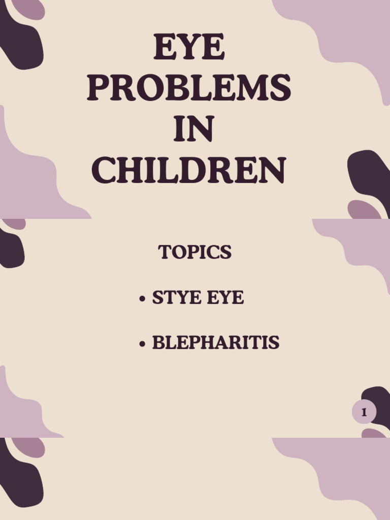 Common Eye Problems in Children | PDF
