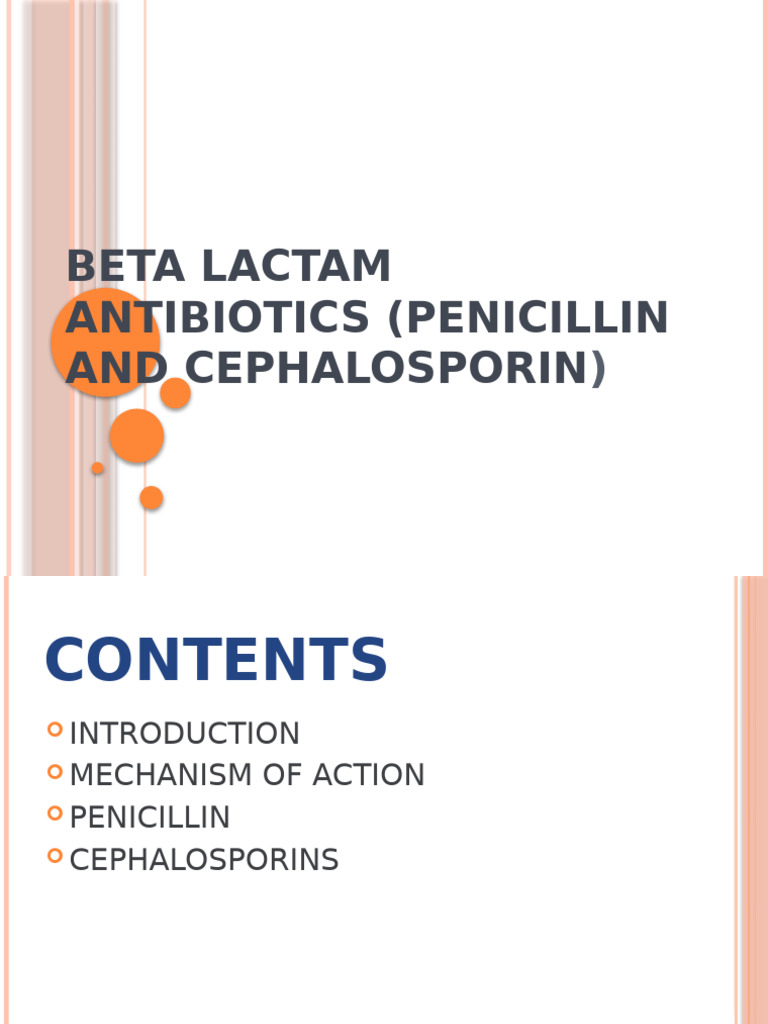 Beta Lactam Drugs | PDF | Penicillin | Beta Lactamase