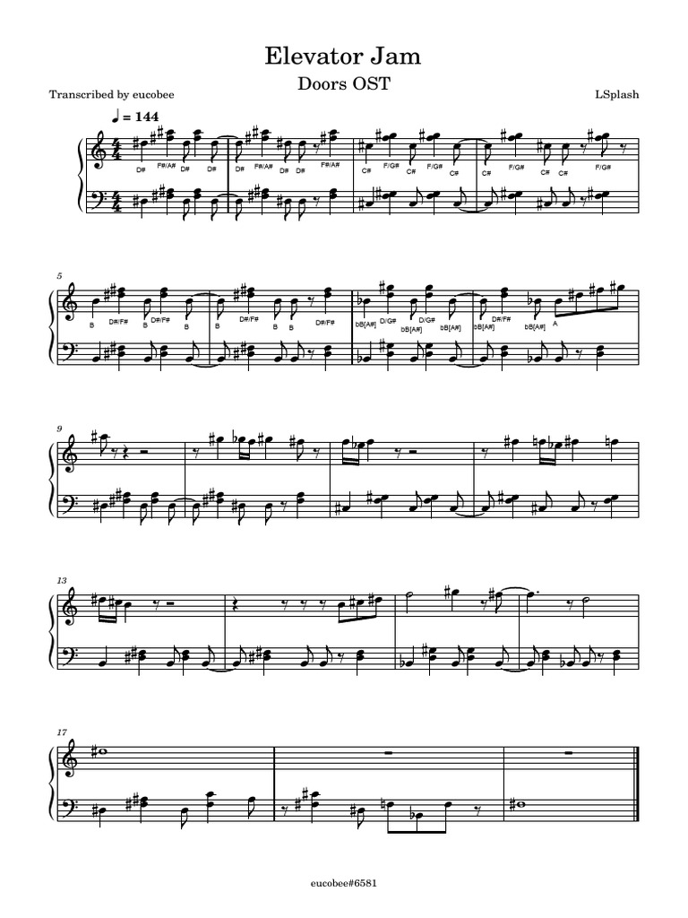 Elevator_Jam__LSPLASH_Roblox_Doors_OST_-_Elevator_Jam | PDF