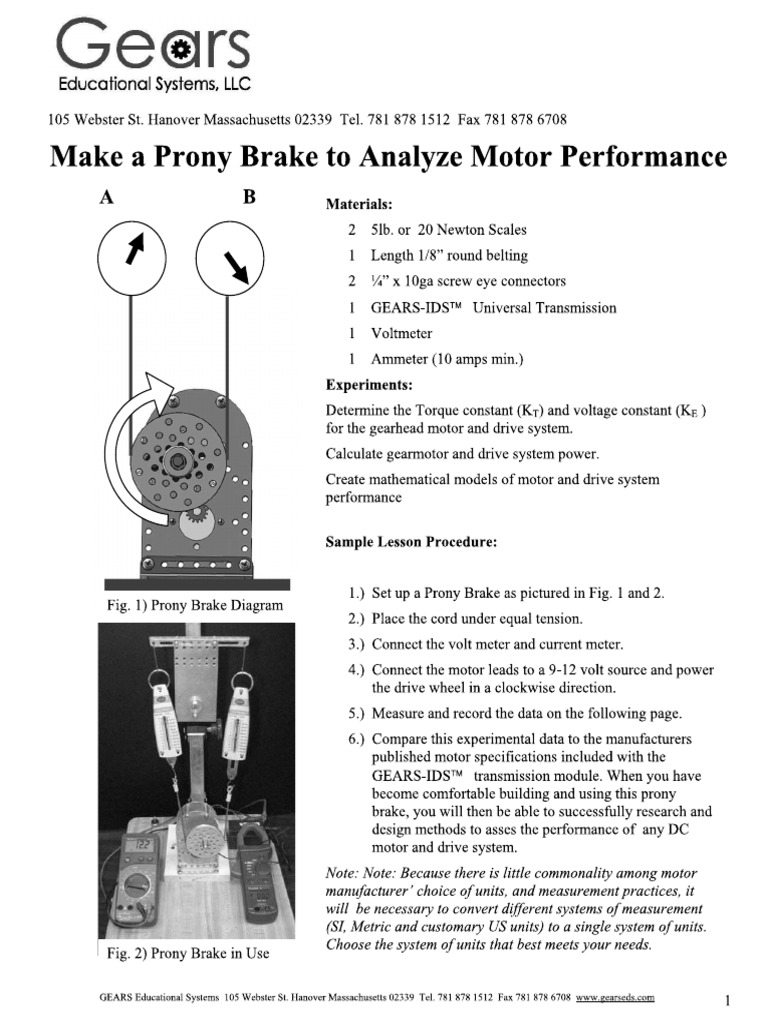 Prony Brake | PDF
