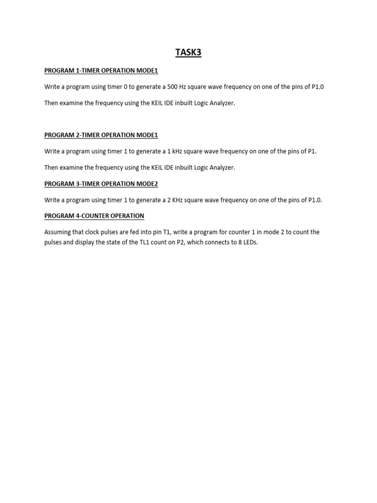 Microprocessors and Microcontrollers Lab QP 3 | PDF