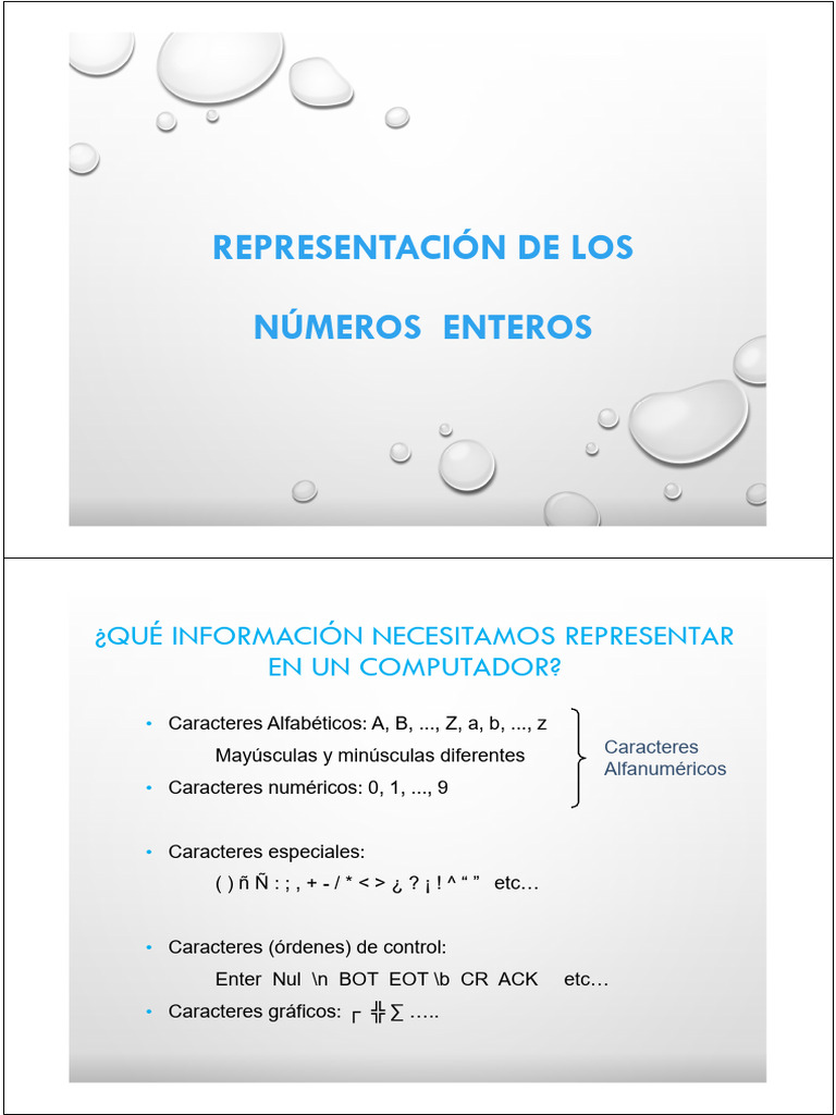 Representación de Números Enteros en Cómputo | PDF | Ascii | Poco