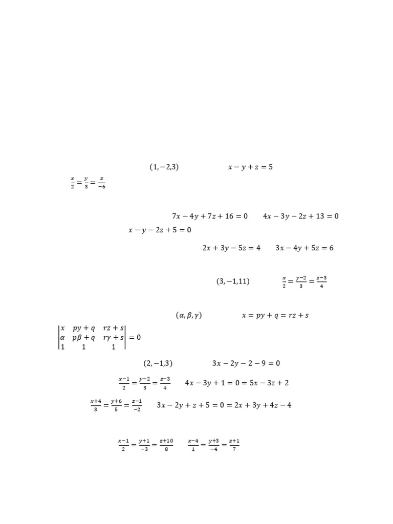 3D Analytical Geometry Problems | PDF | Line (Geometry) | Sphere