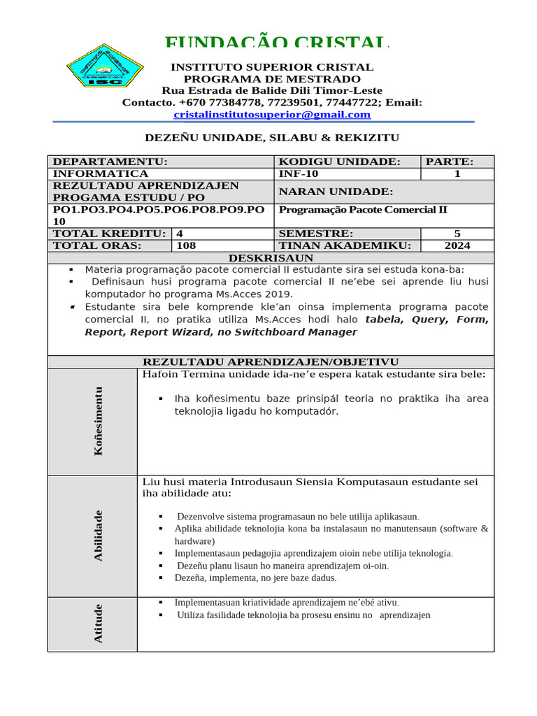 Programación en Ms. Access II - Módulo 2024 | PDF | Software | Tecnologías de la información