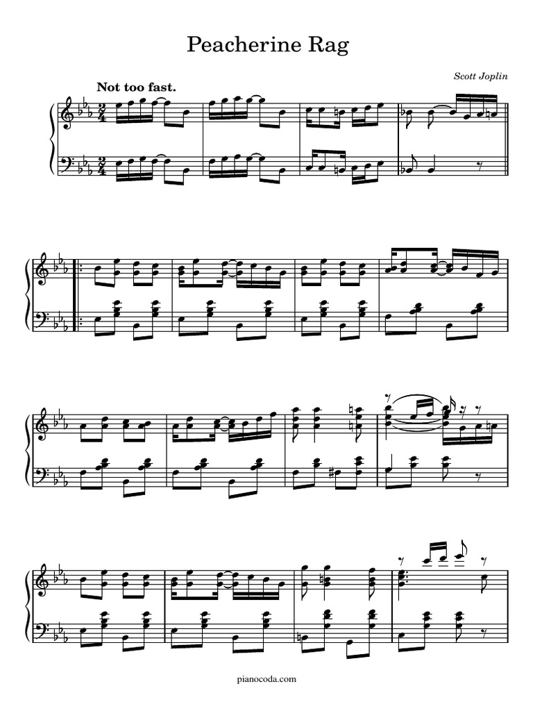 Scott Joplin's Peacherine Rag Analysis | PDF | Ragtime | Rags