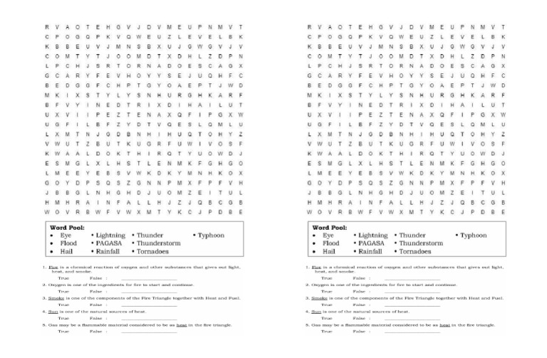 Fire Hazard Activity DRRR | PDF
