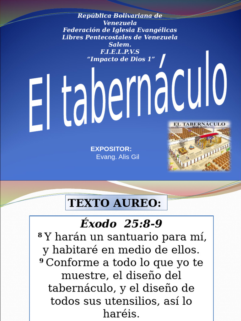 Diapositivas de Tabernáculo Alis | PDF | Tabernáculo | Arca de la Alianza