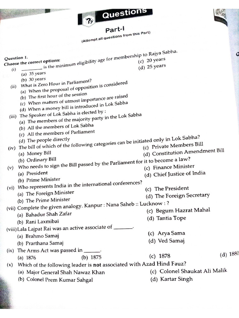 History Civics Sample Paper 3 BBK | PDF