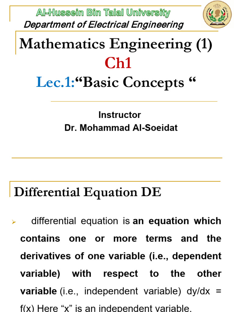 Introduction to Ordinary Differential Equations | PDF | Ordinary ...