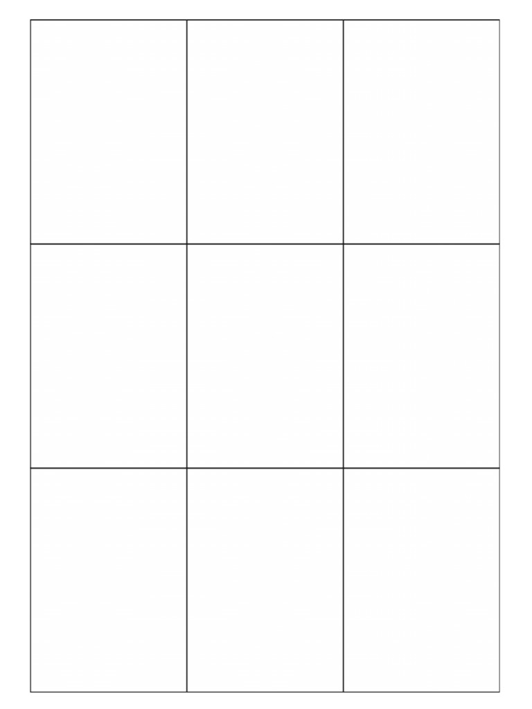 9-Card Template Word | PDF