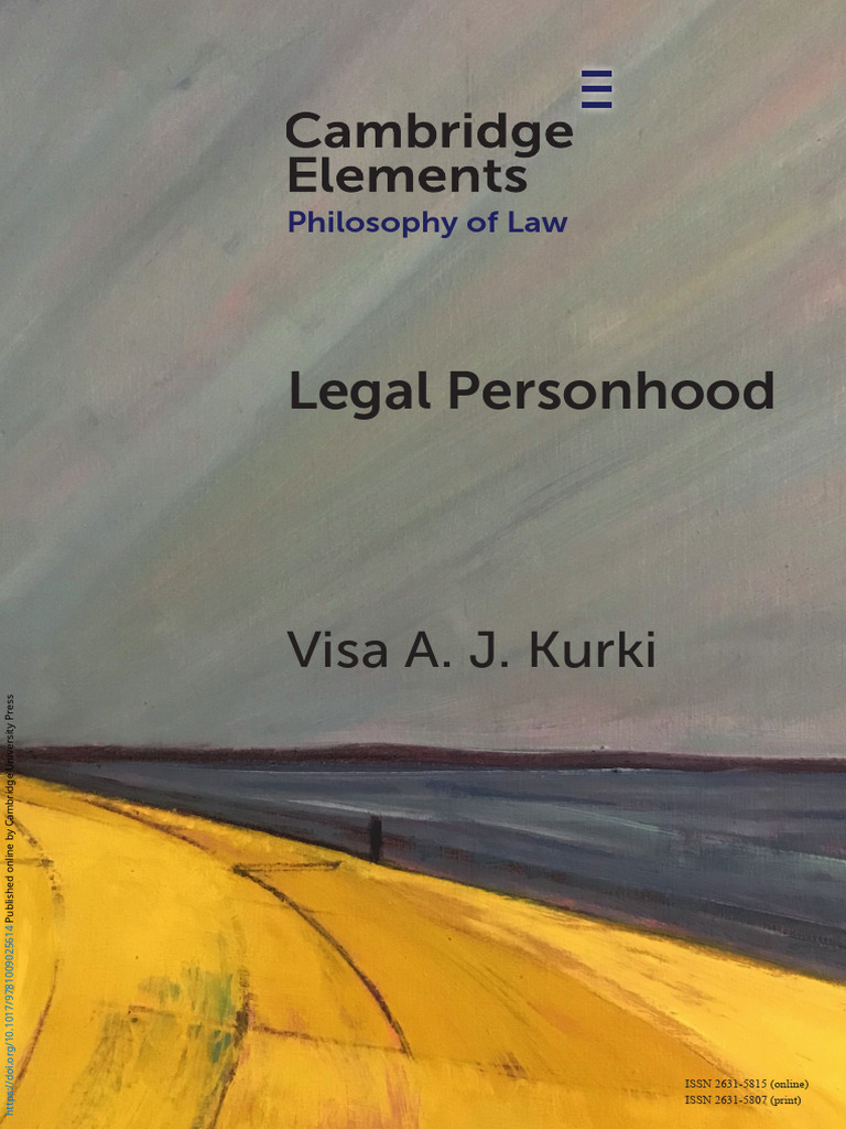 Legal Personhood | PDF | Jurisprudence | Metaphysics