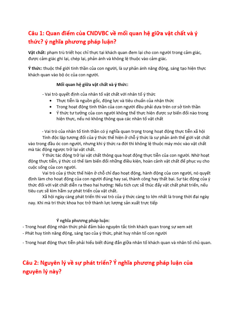 ôn-triết-cuối-kỳ-Y23-1 | PDF