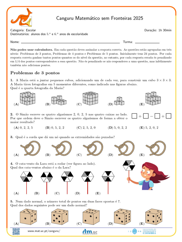 2025 Prova Escolar 2025 | PDF | Celulares | Quilograma