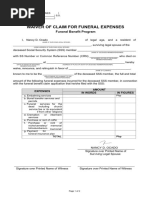 Waiver of Funeral Expenses Claim | PDF | Burial | Death Customs