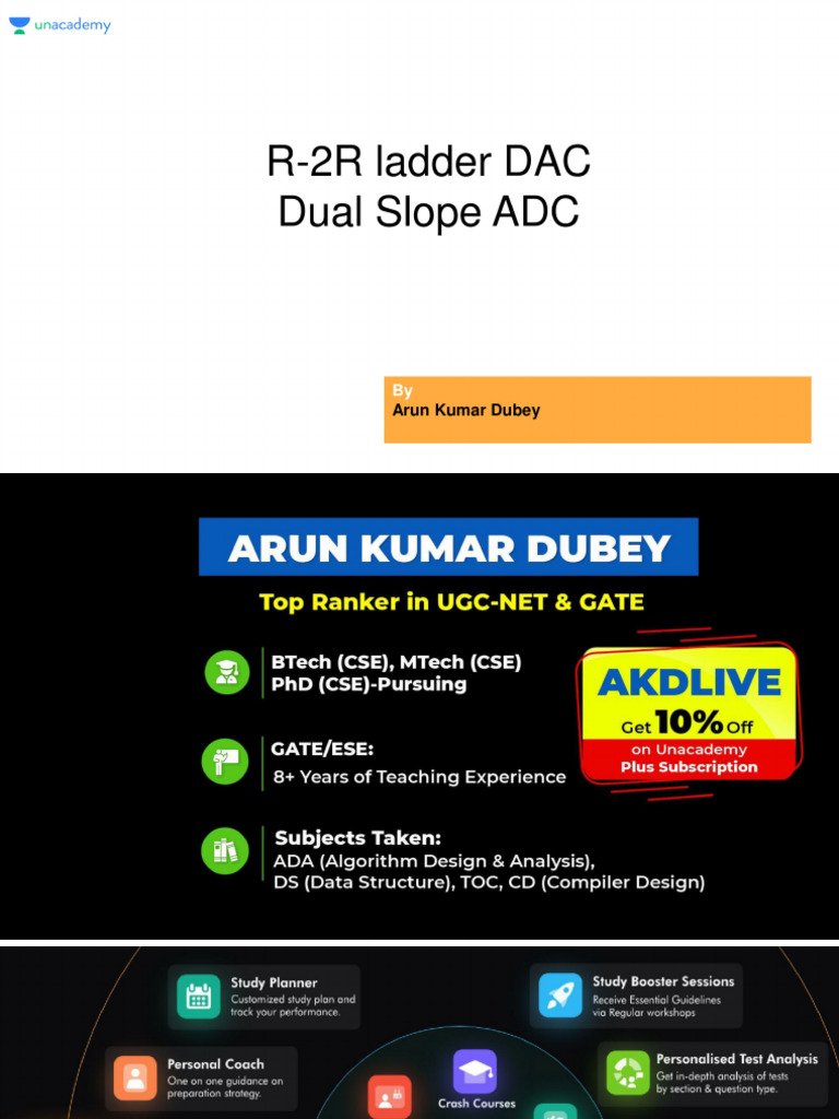 Lect 40 R2R DAC - Dual Slope ADC | PDF