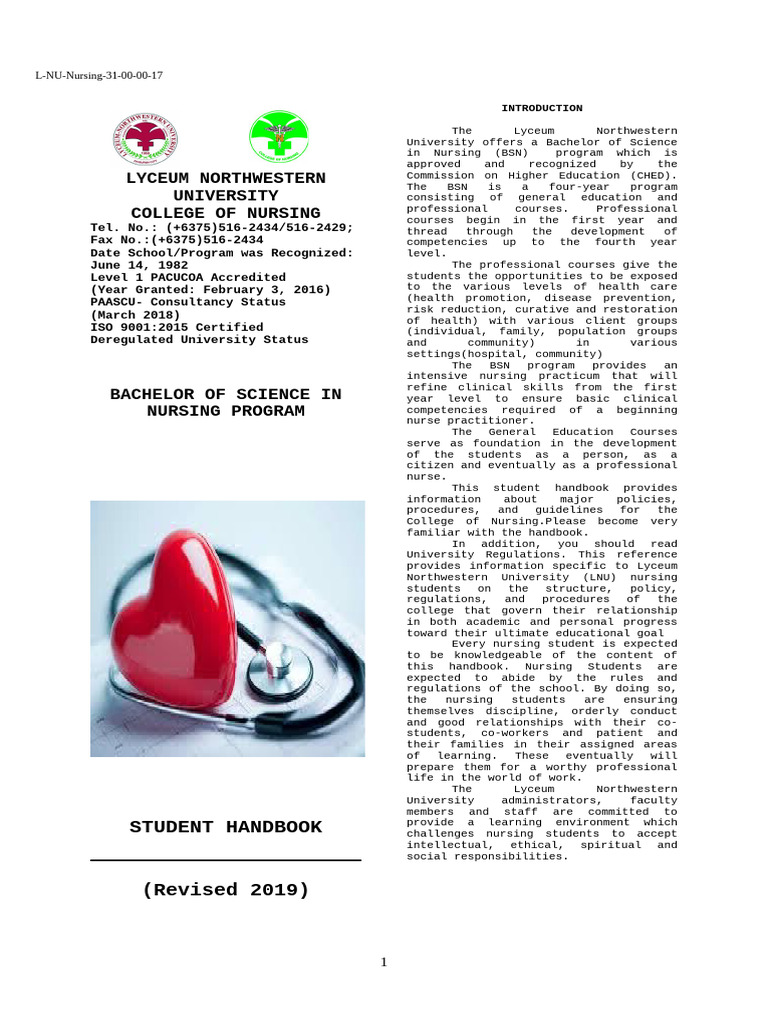 Nursing Uniform Guidelines at LNU | PDF | Nursing | Leadership