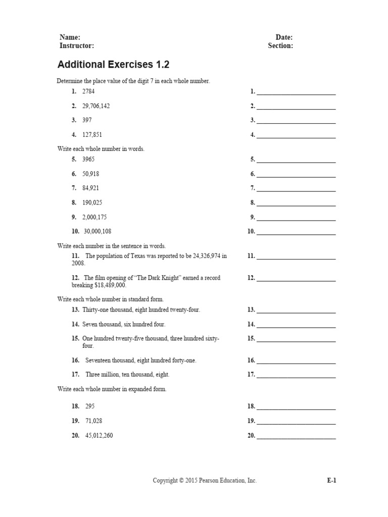 Additional Examples | PDF | Numbers | Equations