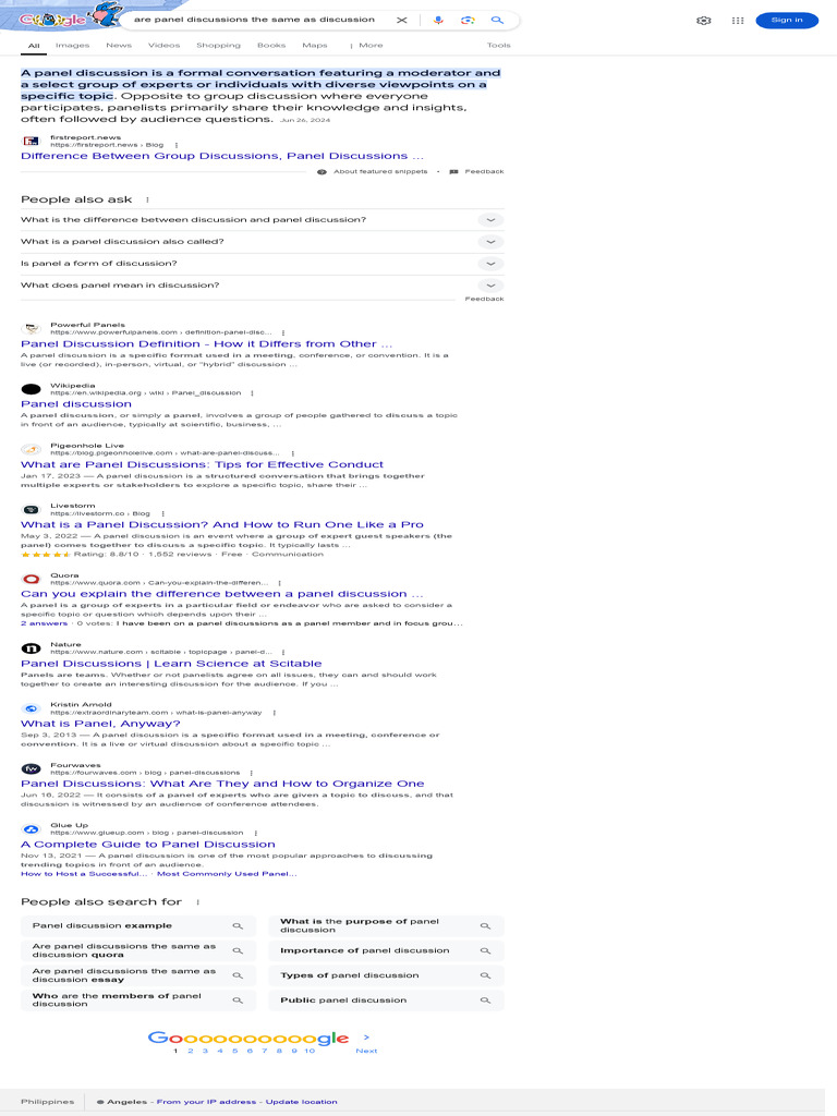Are Panel Discussions The Same As Discussion - Google Search | PDF ...