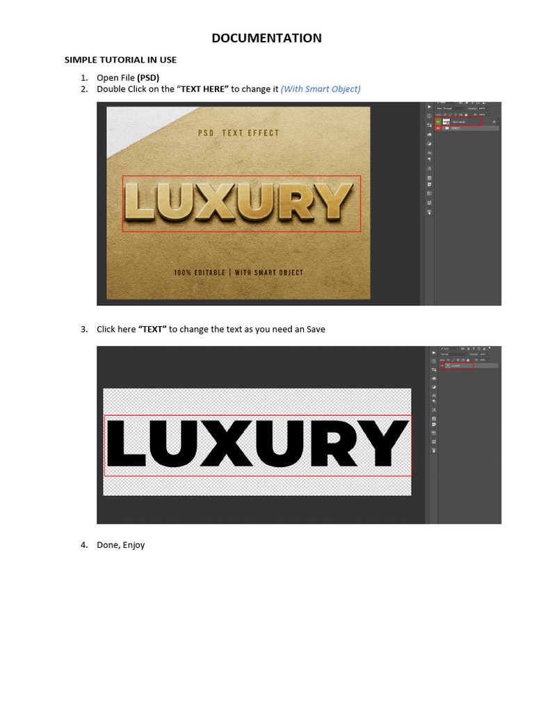 Simple PSD Text Editing Guide | PDF