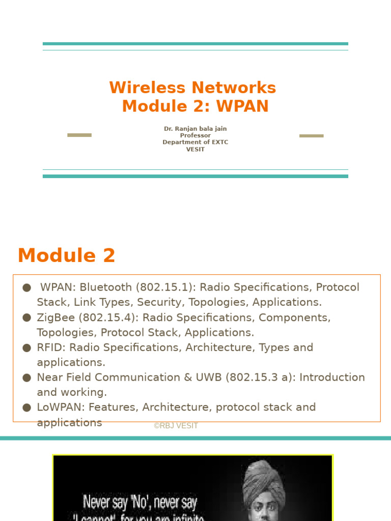 WN Module 2 Rfid NFC 6lowpan | PDF | Radio Frequency Identification | Computer Network