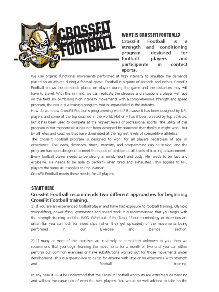 Crossfit Football | Download Free PDF | Recreation | Sports