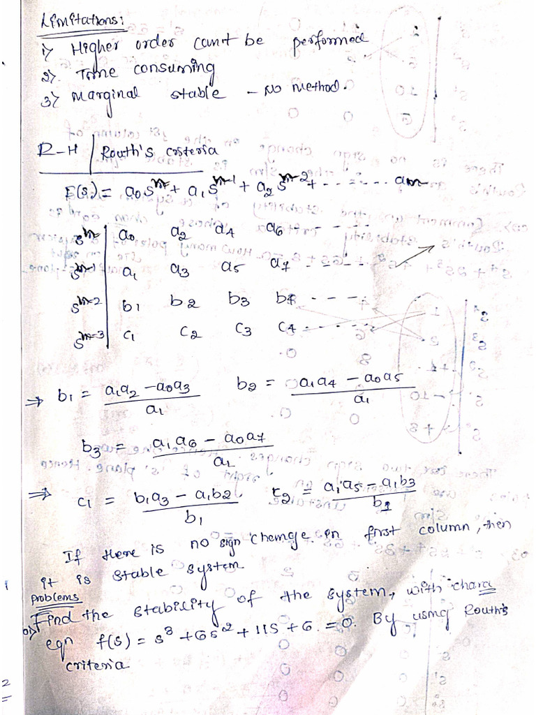 C&C, Routh Criteria and Root Locus Construction.. | PDF