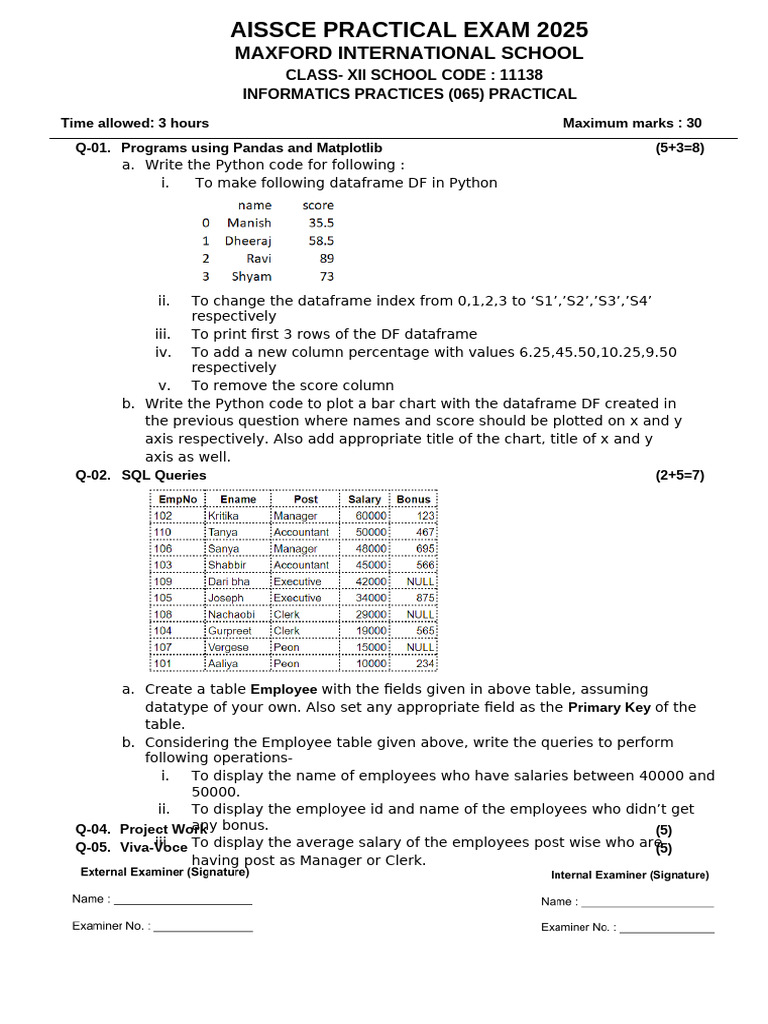 722061180-AISSCE-2024-XII-IP-Practical-Question-Paper-Set-A | PDF | Table (Database) | Computer ...