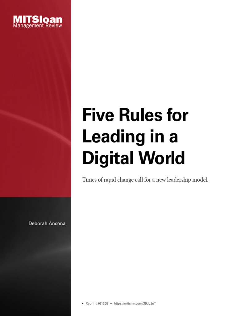 Five Rules For Leading in A Digital World | PDF | Dark Triad | Social Psychology