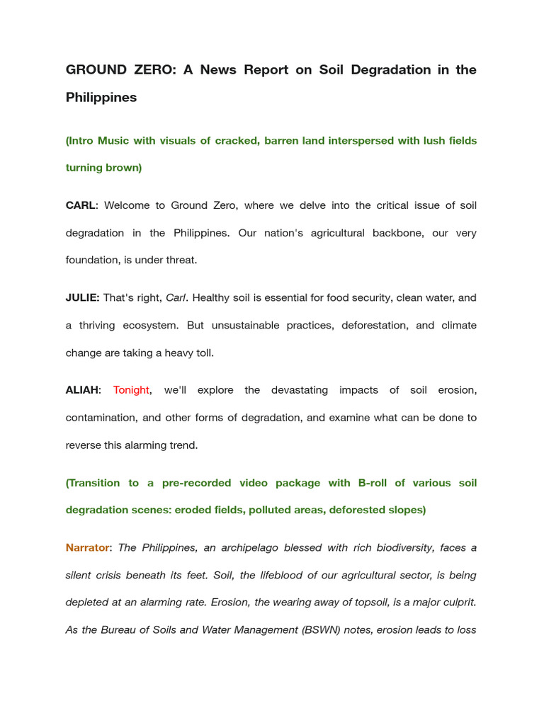 Script For Video About Soil Degradation | PDF | Agriculture ...