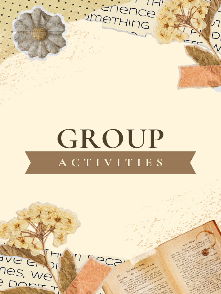 Brown Beige Abstract Vintage Scrapbook Portfolio Cover Design A4 | PDF