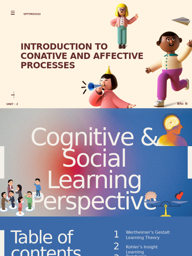 Conative and Affective Learning Theories | PDF | Self Efficacy | Insight