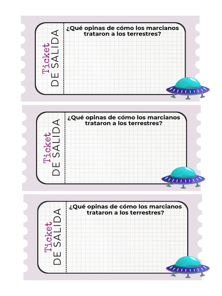 Ticket de Salida 8° | PDF