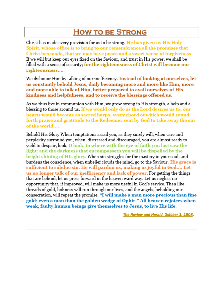 #05T - How To Be Strong | PDF