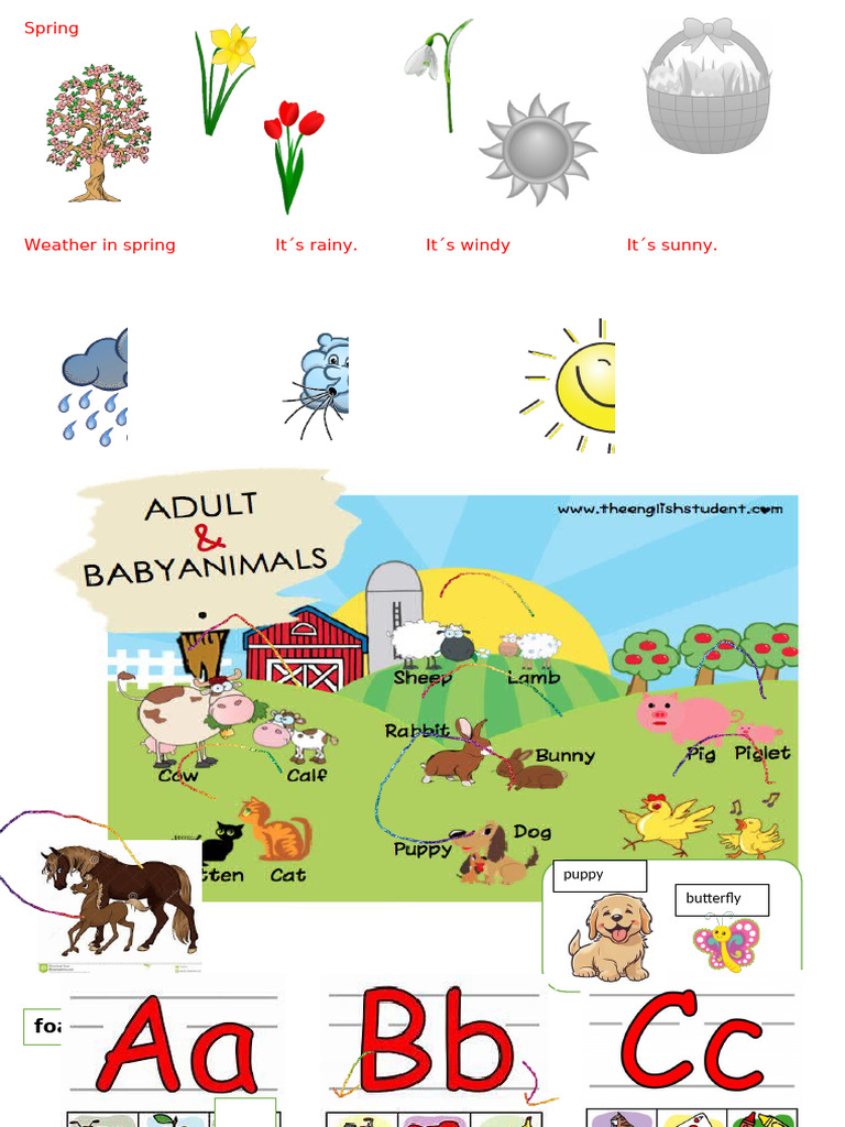 Spring Weather and Animal Descriptions | PDF