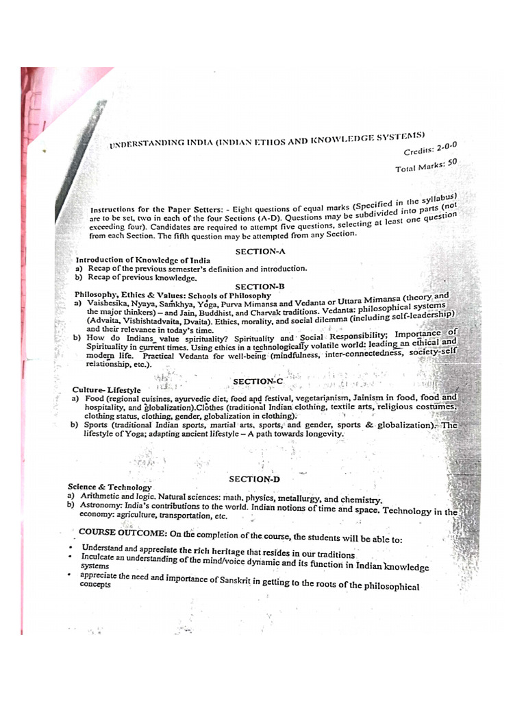 Indian Knowledge System, Sem-2 (Understanding India) Complete Notes by ...