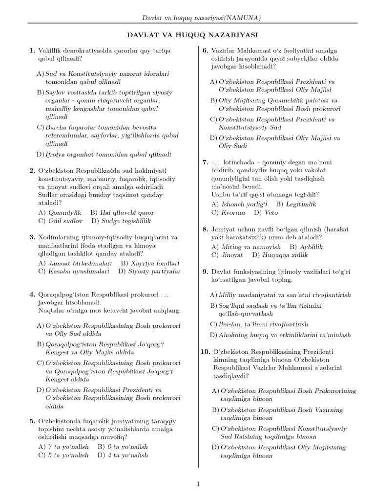 Huquqshunoslik | PDF