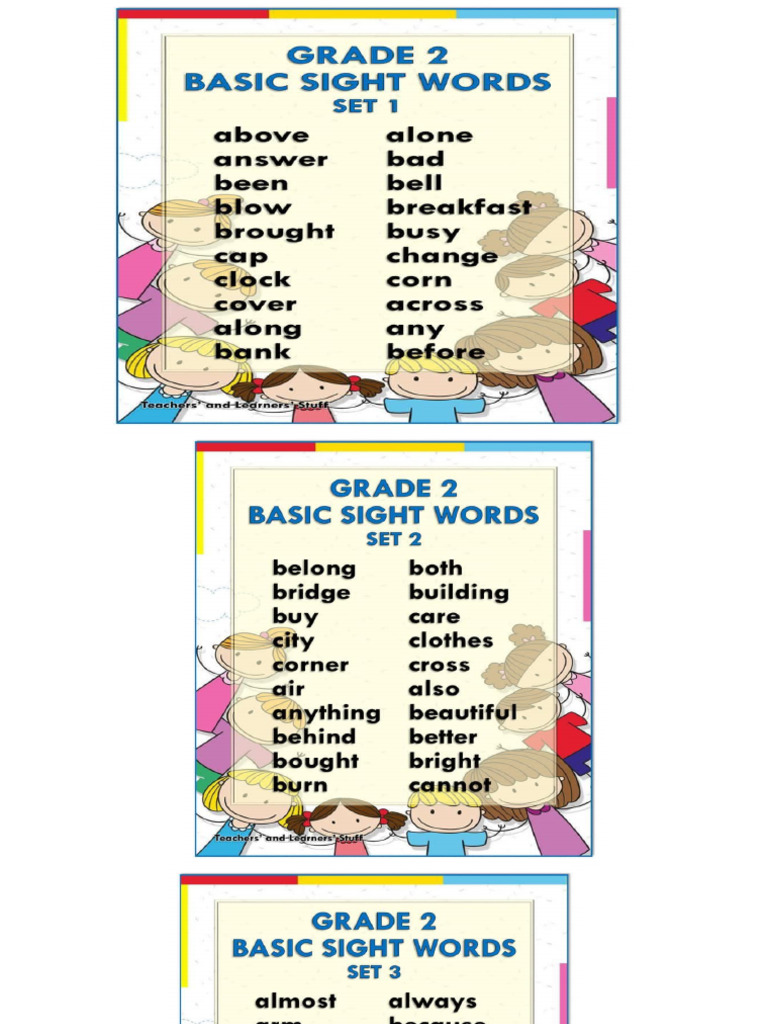 Sight Words G2 | PDF