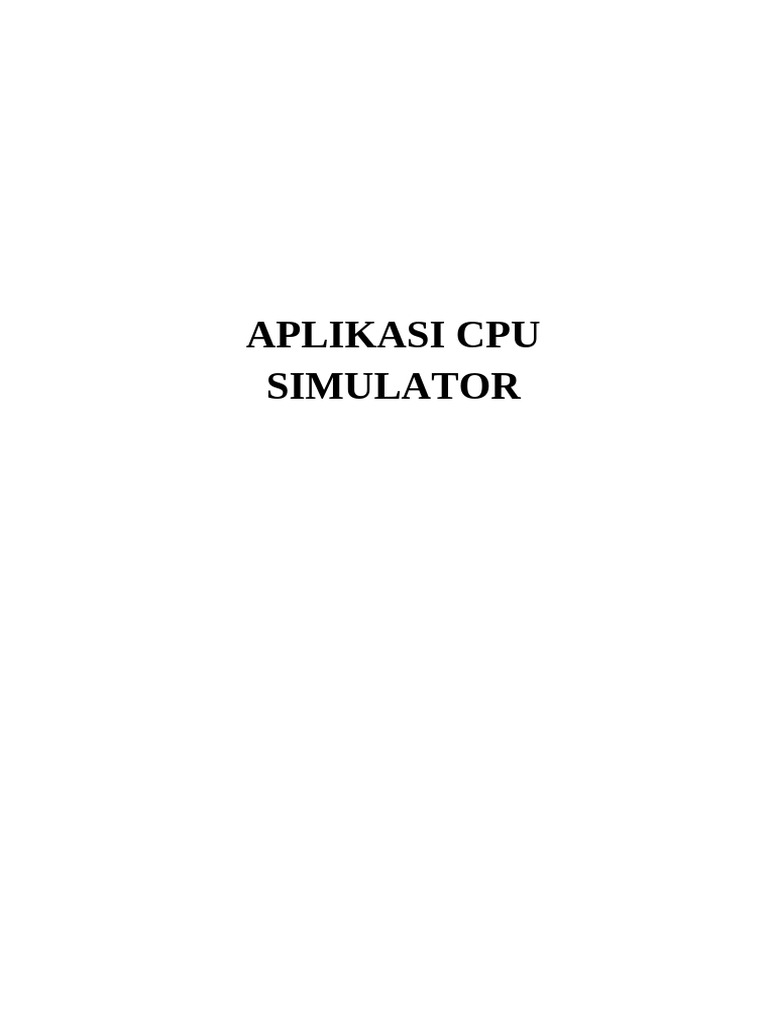 Panduan CPU Simulator - Bab II | PDF