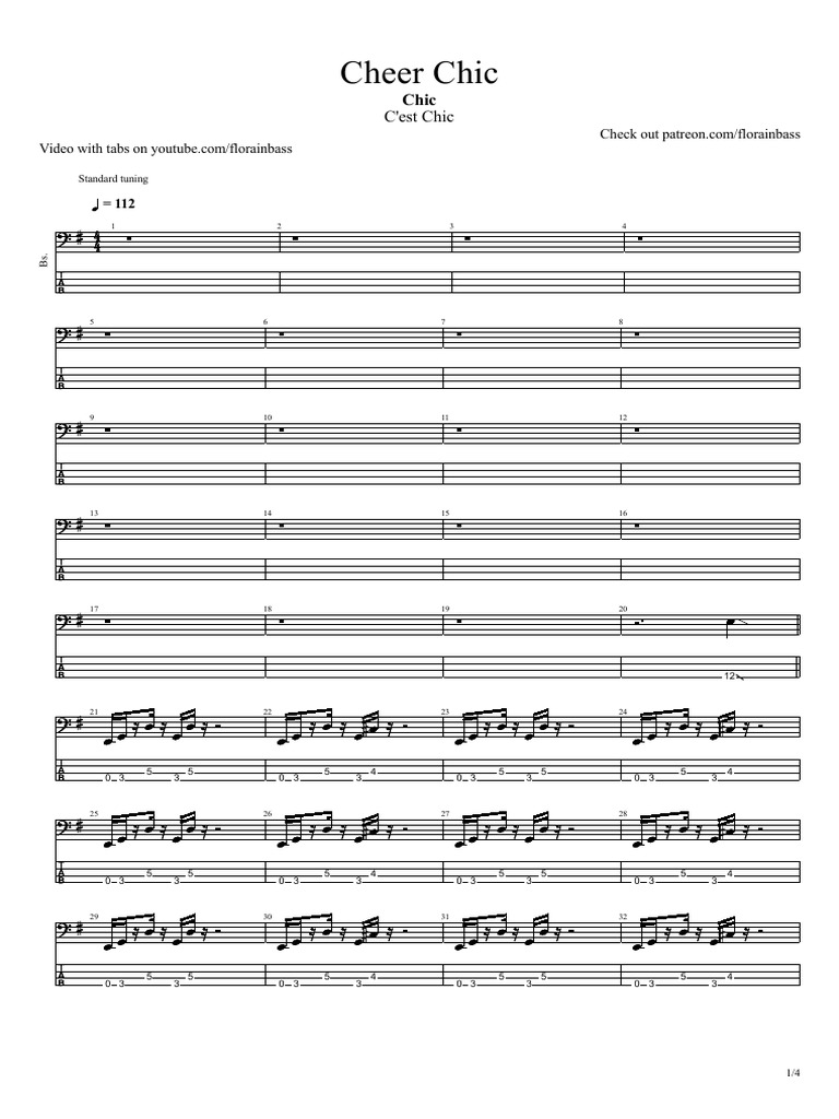 Chic Cheer Music Tabs | PDF