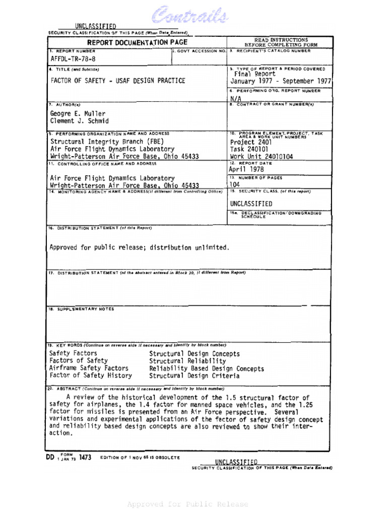 Factor of Safety - USAF Design Practice | PDF