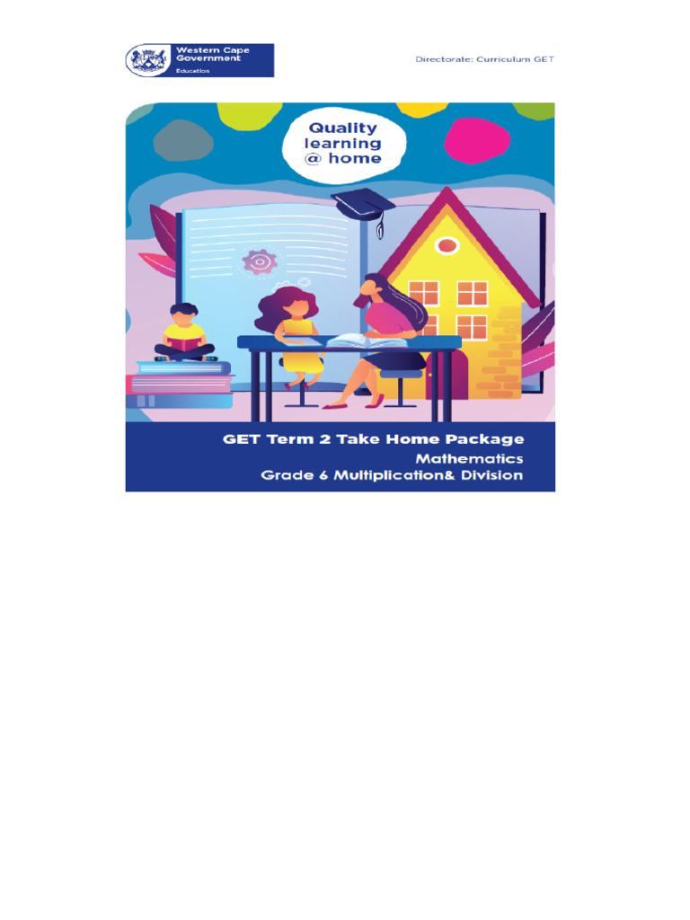 Grade 6 Mathematics Take Home Pack (Multiply & Divide) Term 2 | PDF ...