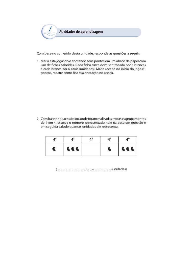 ATIVIDADES (SDP - Base) UNIDADE III_e41e2dc08645f590a167dbd997f80f93 | PDF