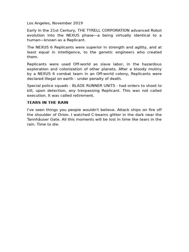 04 - Blade Runner | PDF