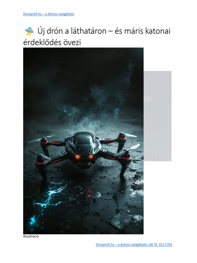 ? Új Drón A Láthatáron - És Máris Katonai Érdeklődés Övezi | PDF