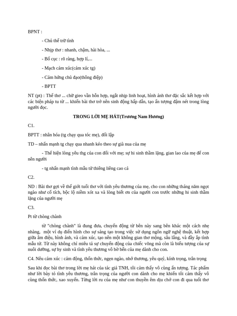 Ôn Tập Văn 8 GHK1 | PDF